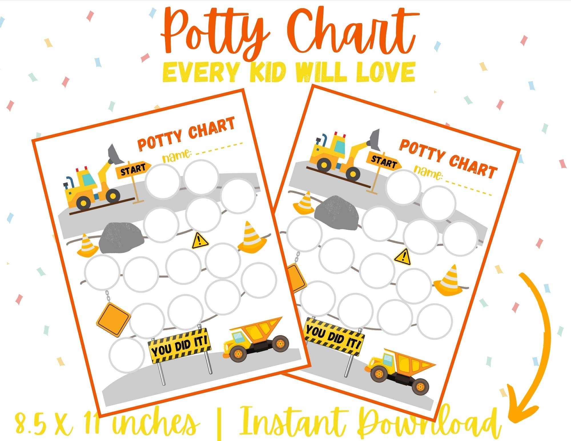 Potty Training Chart for Boys, Potty Chart Printable, Potty Reward ...