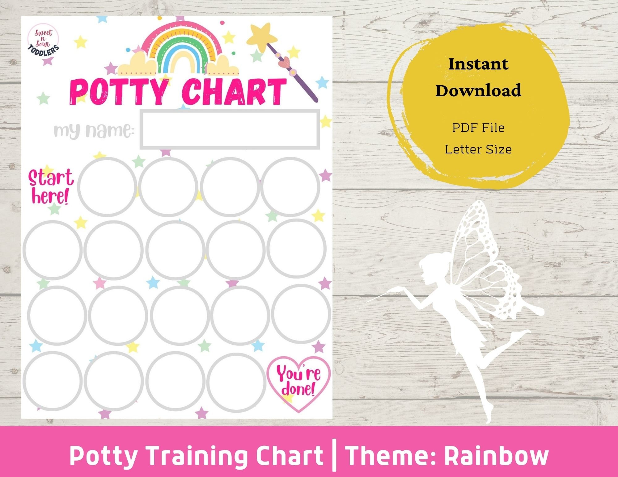 Potty Chart Girl, Potty Training Chart, Potty Chart Printable, Potty ...