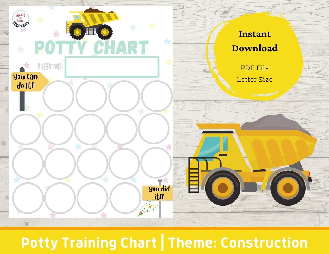 Potty Training Chart for Boys, Potty Chart Printable, Potty Reward ...