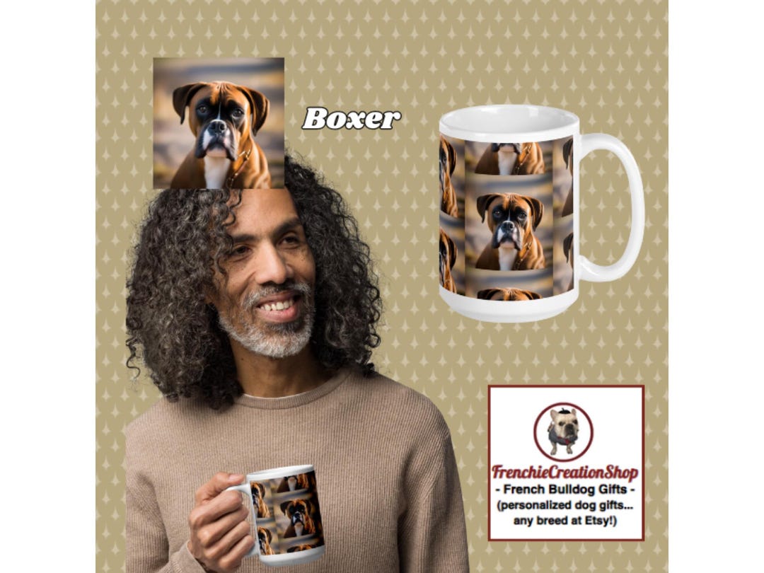 Boxer Mug | Personalized Dog Gifts - Etsy