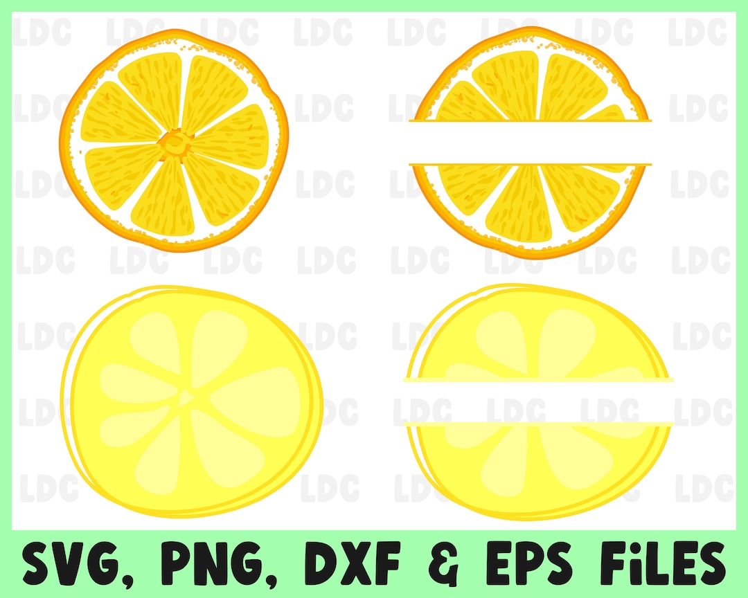 Lemon Slice SVG, Lemon Slice Monogram Svg, Fruits SVG, Lemonade Slice ...