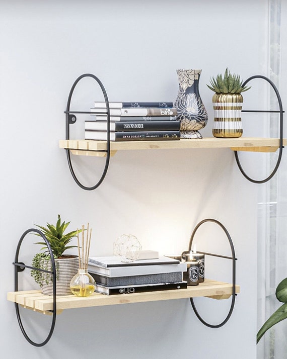 Bookshelf Wall Shelf Wooden Living Room Bathroom Kitchen - Etsy