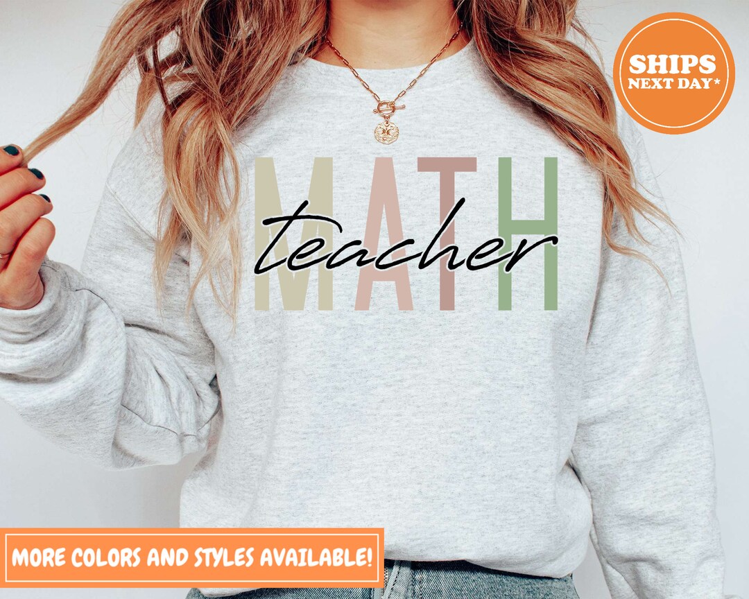 Math Teacher Crewneck Sweatshirt | Math Teacher Hoodie | Teacher ...
