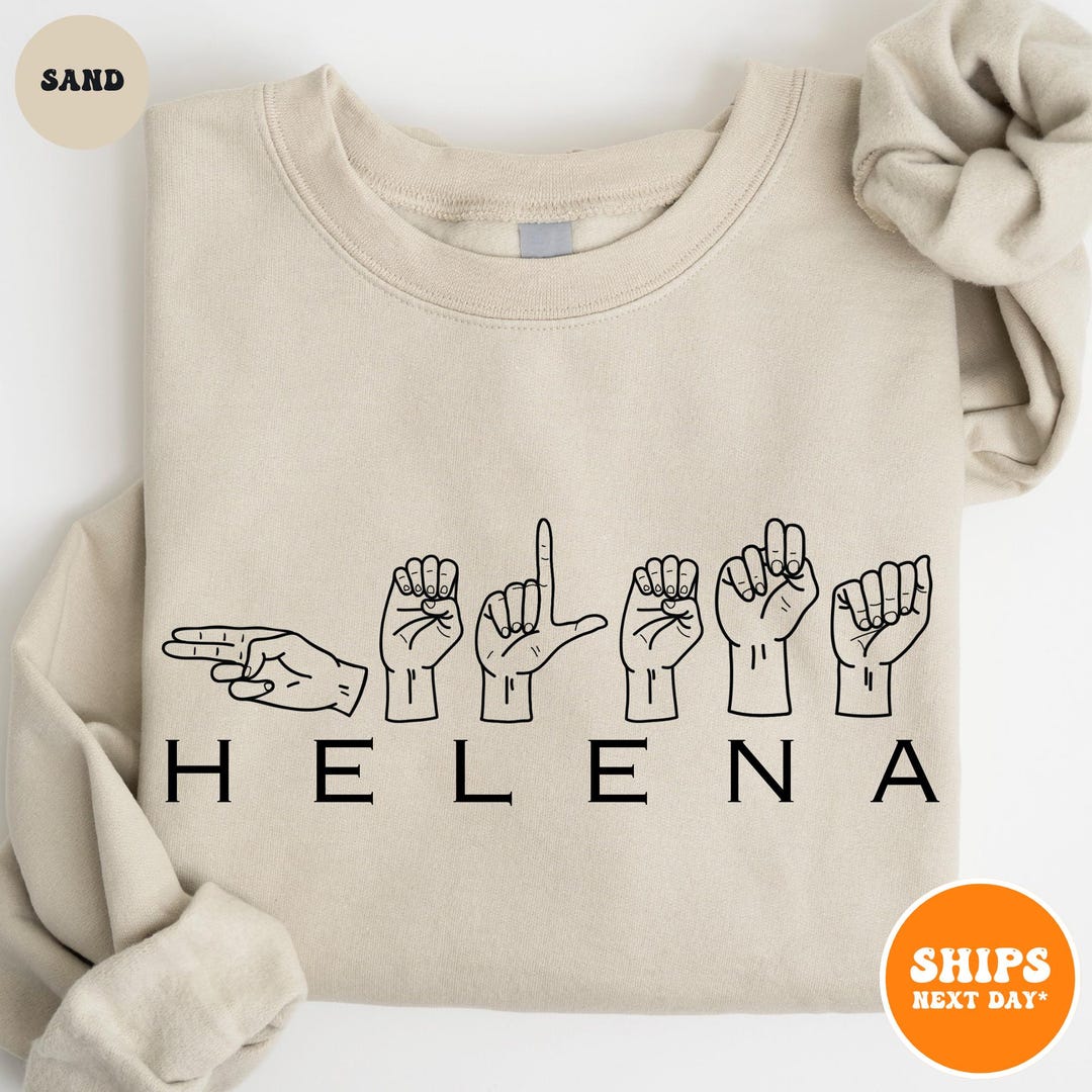 Custom ASL Sweatshirt | Sign Language Gift | Gift for Deaf | ASL ...