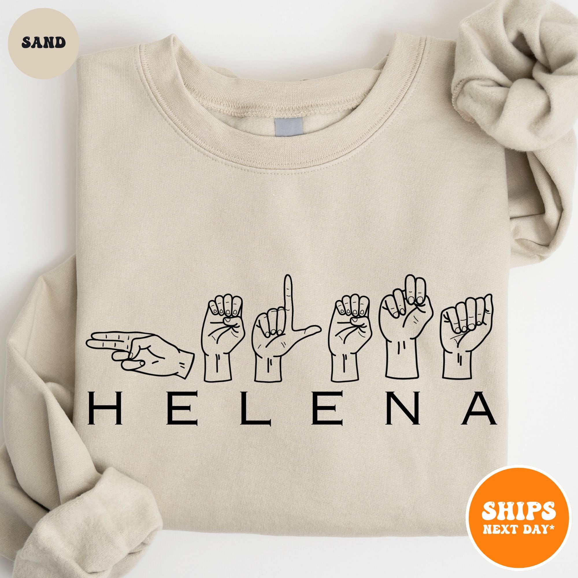 Custom ASL Sweatshirt | Sign Language Gift | Gift for Deaf | ASL ...