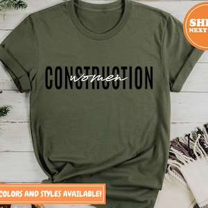 Women in Construction T-shirt | Women in Construction Long Sleeve Shirt ...