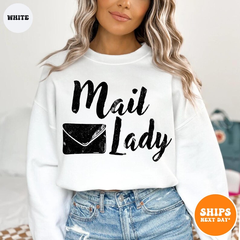 Mail Lady Crewneck Sweatshirt | Postal Carrier Worker Gift | Post ...