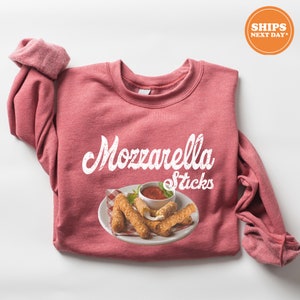 Mozzarella Sticks 90's Crewneck Sweatshirt Funny Mozzarella Sticks ...