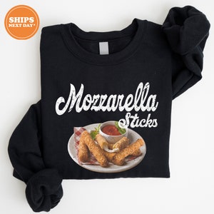 Mozzarella Sticks 90's Crewneck Sweatshirt Funny Mozzarella Sticks ...