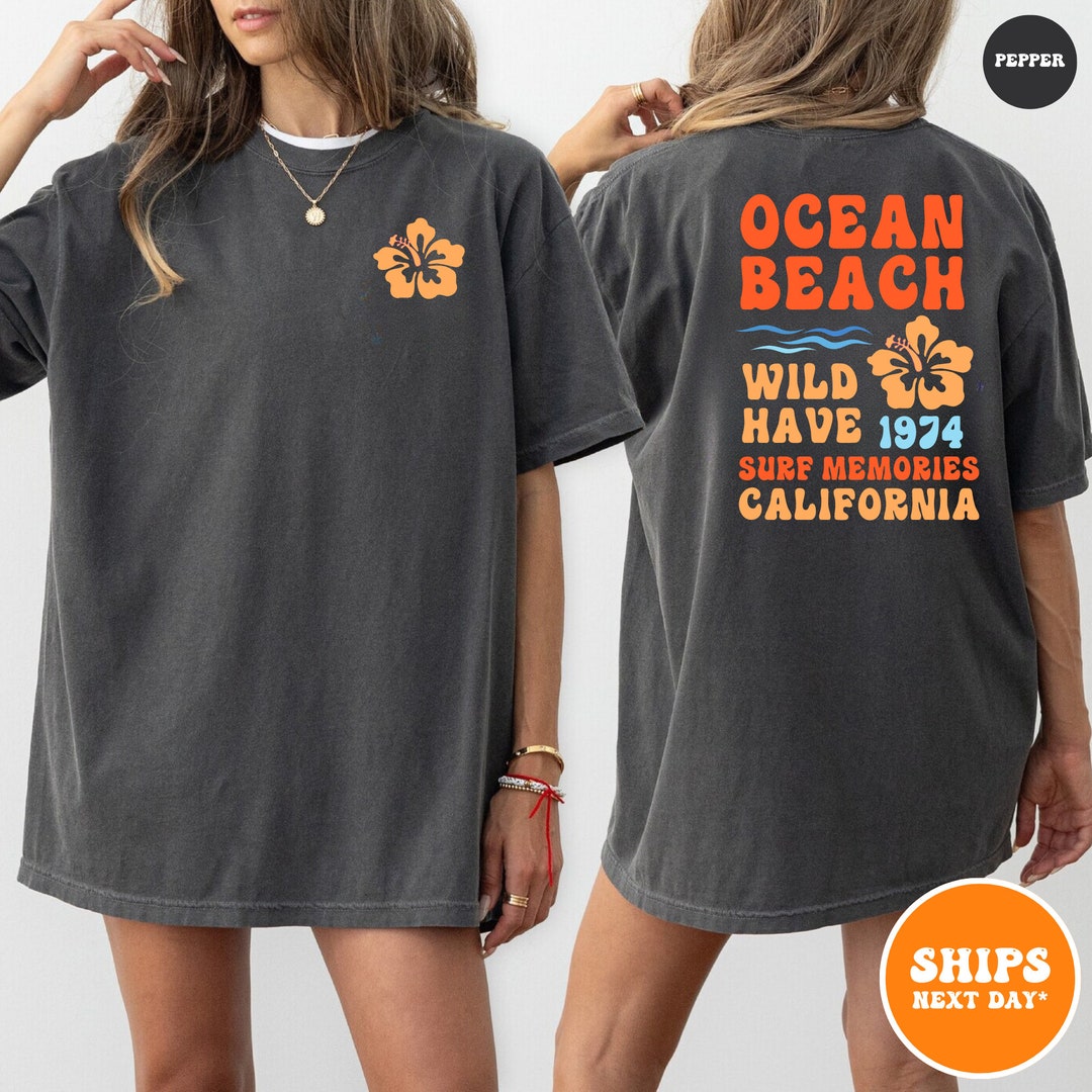 Ocean Beach T-shirt | Aesthetic Beach Shirt | CA Surf Tee Trendy T ...