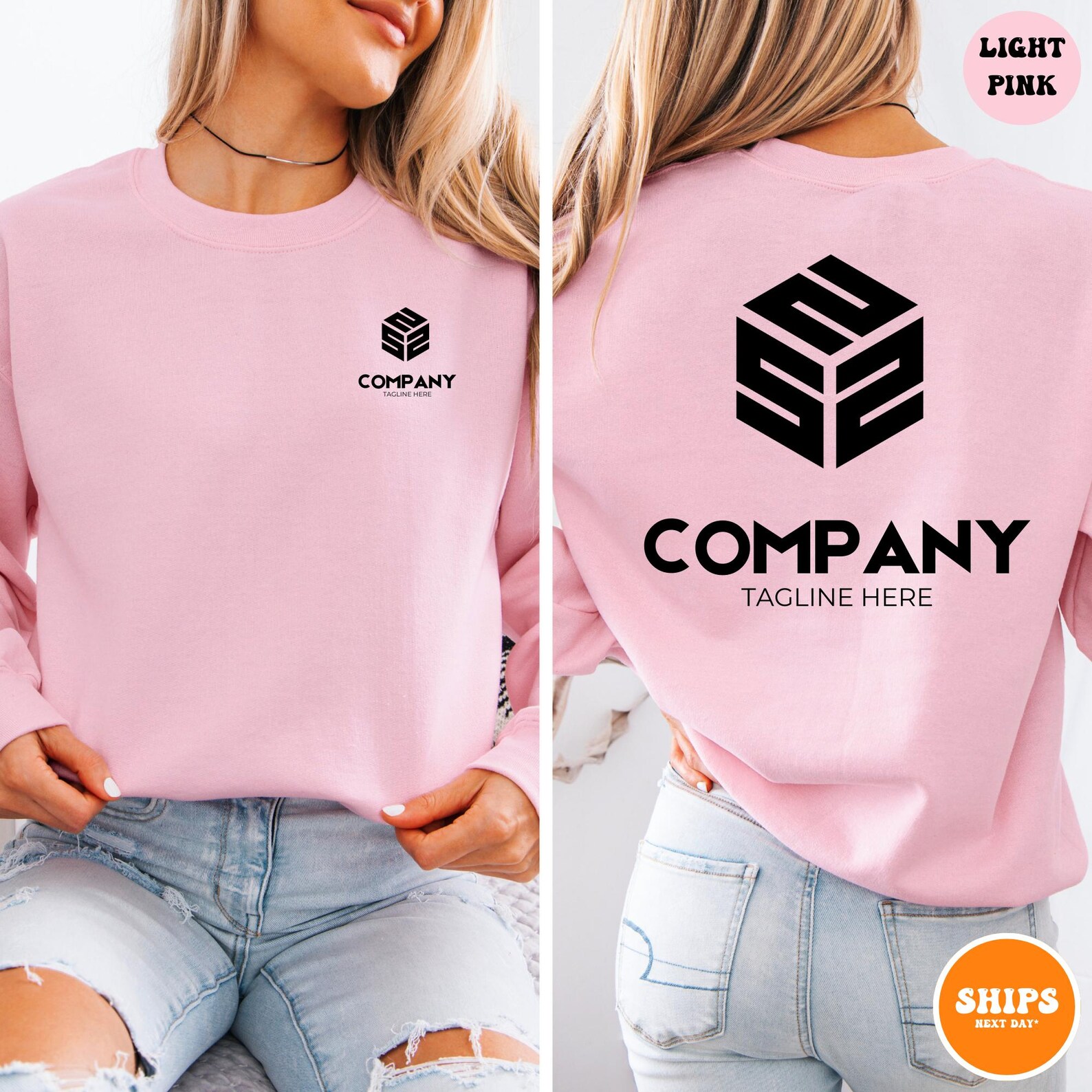 Custom Logo Crewneck Sweatshirt | Personalized Logo Shirt | Custom ...
