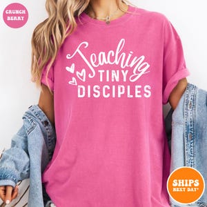Teaching Tiny Disciples T-shirt | Christian Teacher | Sunday School ...