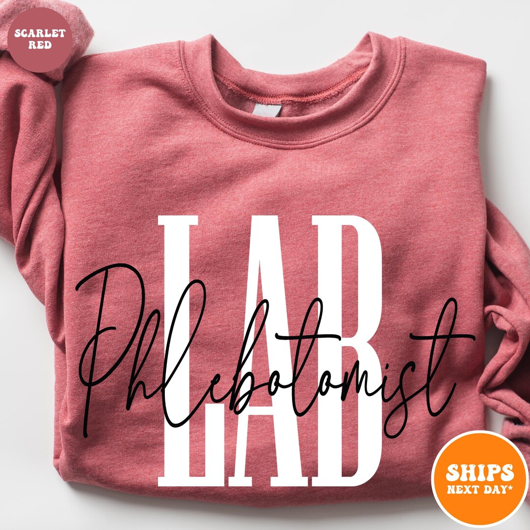 Lab Phlebotomist Sweatshirt | Phlebotomist Tech Shirt | Phlebotomist ...