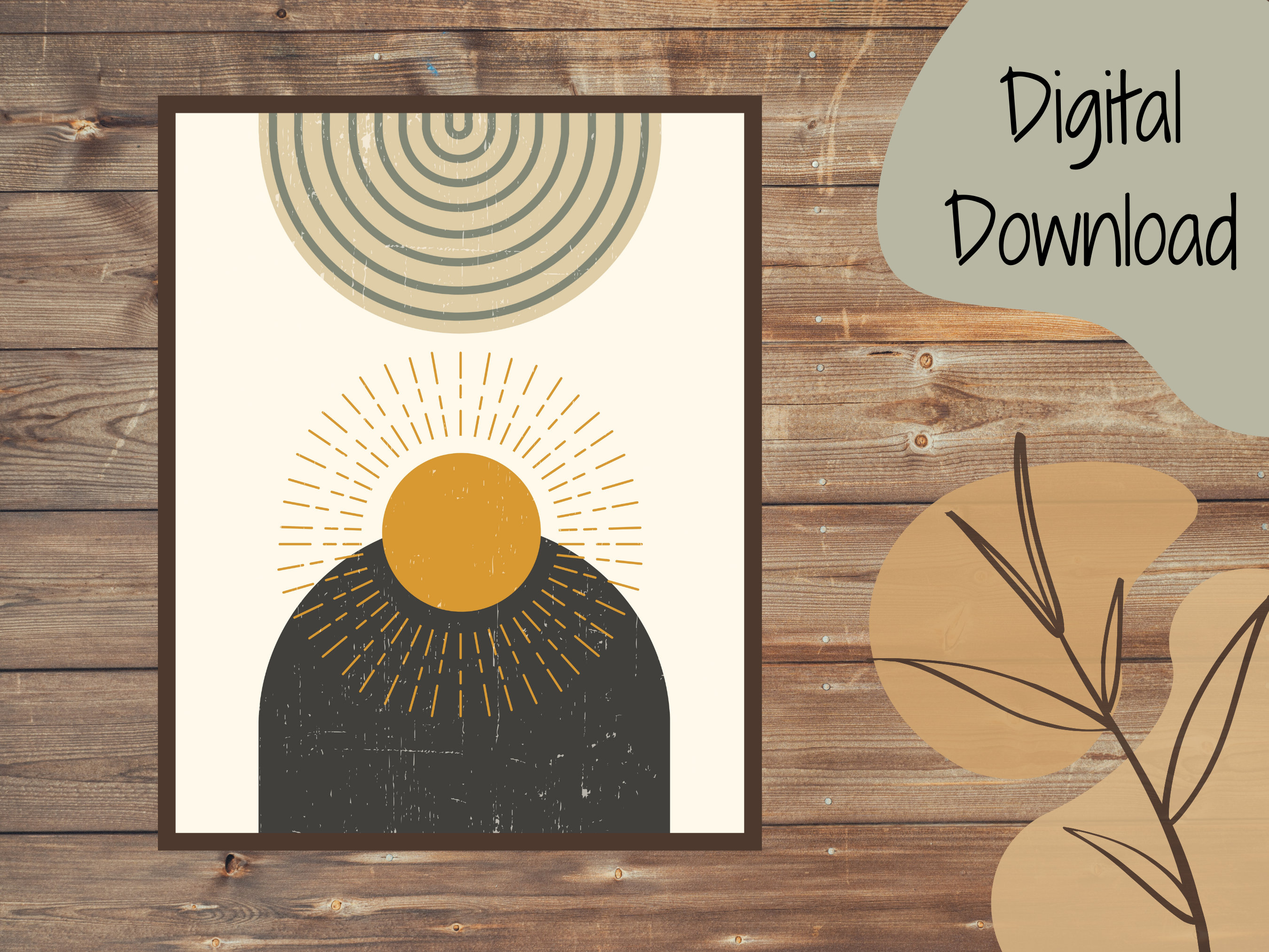 Boho Geometric Bundle of 20 Designs | Printable Wall Art | Minimalist ...
