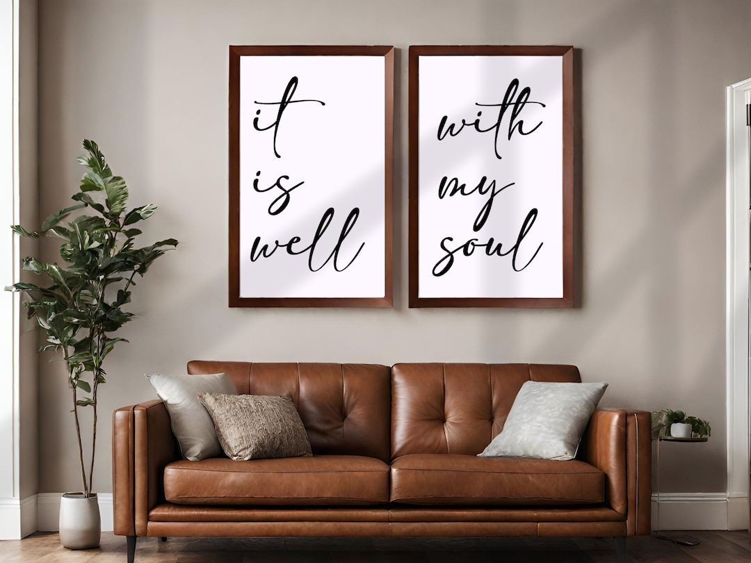 Scripture Wall Art | It is Well With My Soul | Bible Verse Wall Art ...