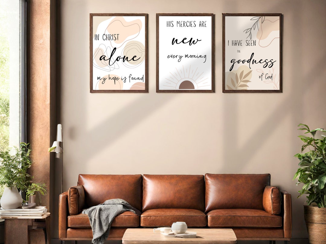 Christian Wall Art Bundle | Boho Printable Wall Art | Scripture Wall ...