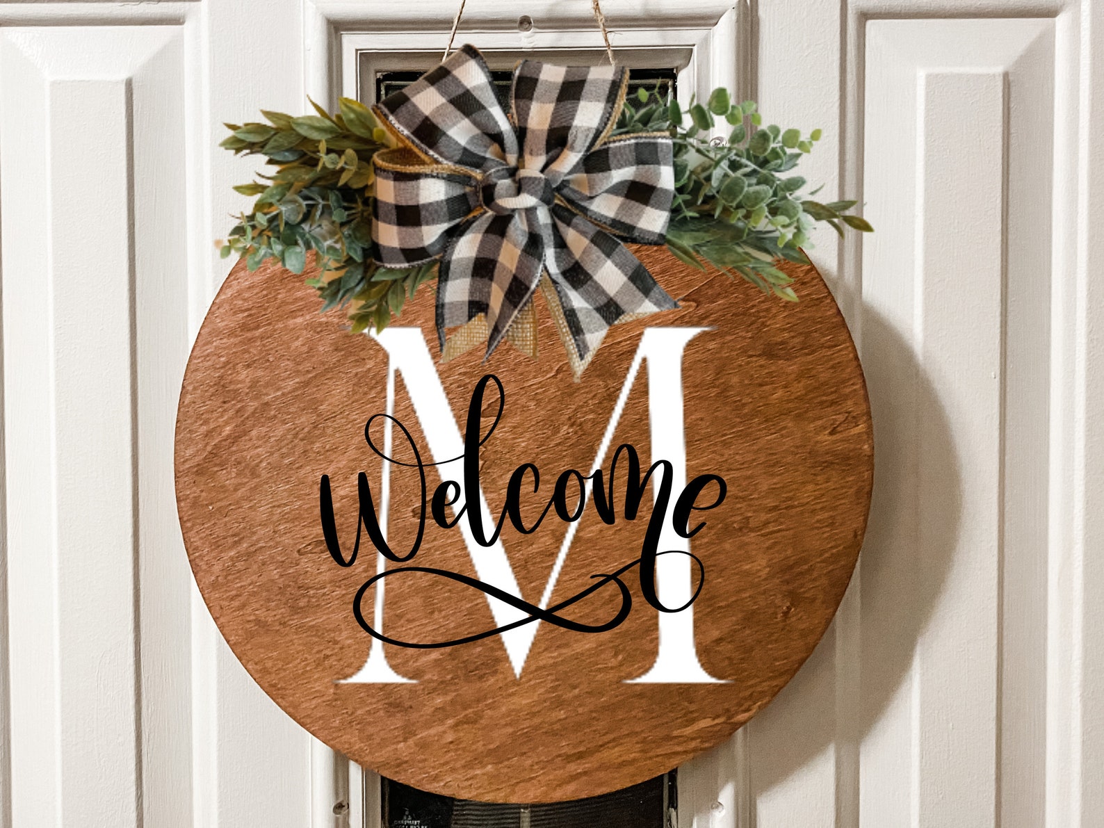 Monogram Door Sign Door Decoration Welcome Sign - Etsy