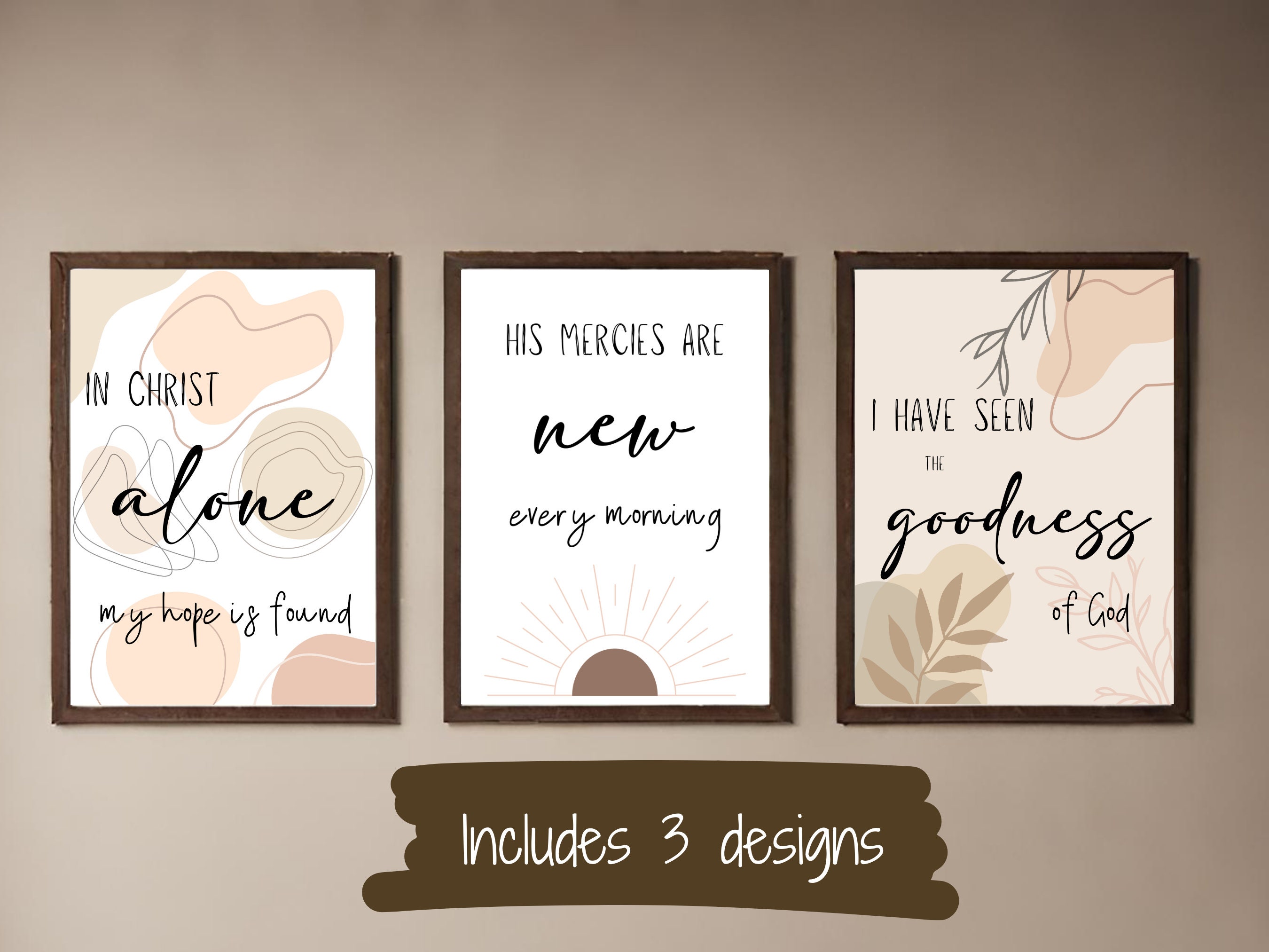 Christian Wall Decor | Bible Verse Wall Art | Scripture Wall Art Bundle ...