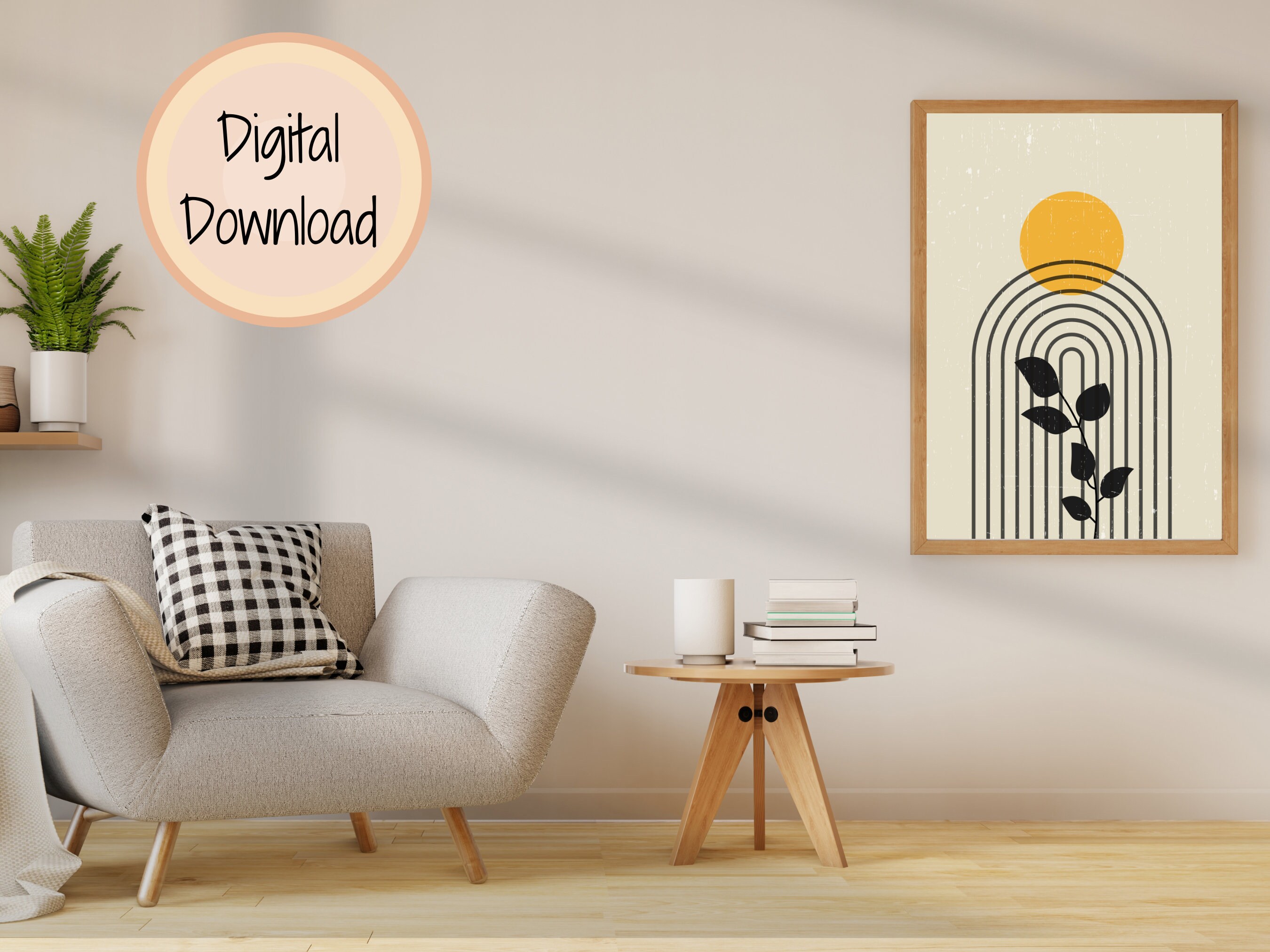 Boho Rainbow Art Boho Wall Art Digital Download Printable Wall Decor ...