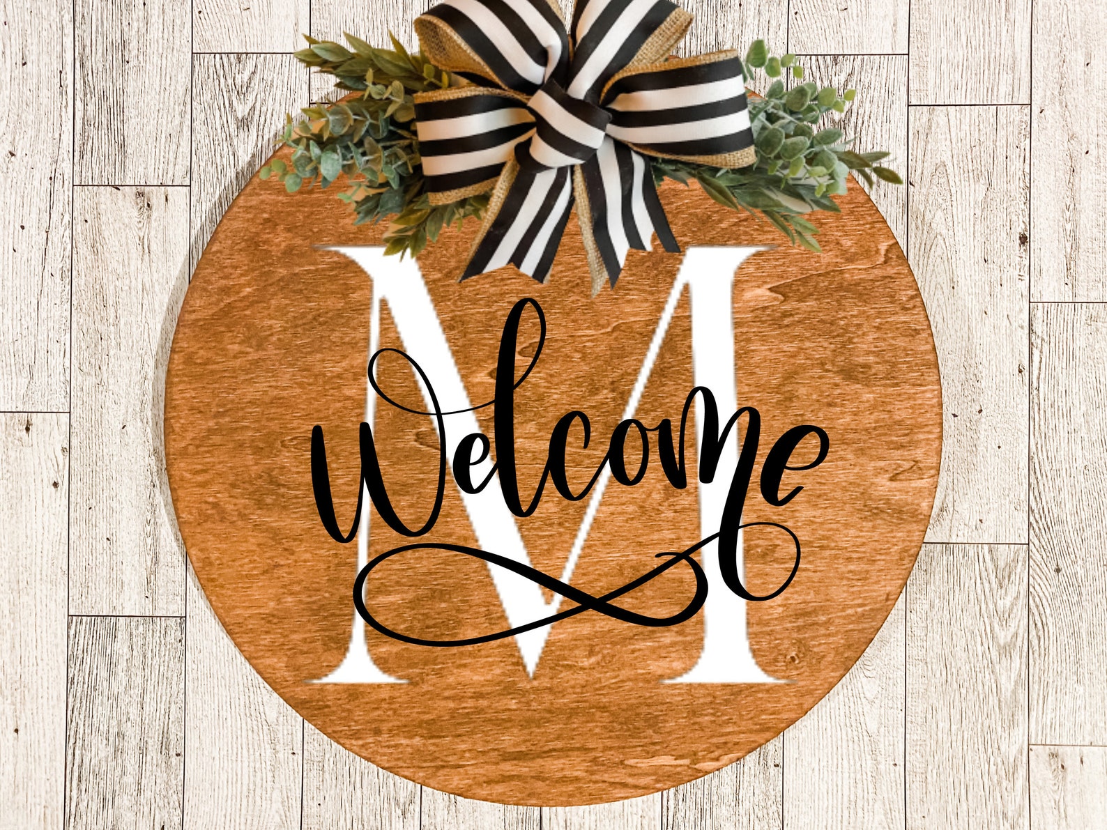 Monogram Door Sign Door Decoration Welcome Sign - Etsy