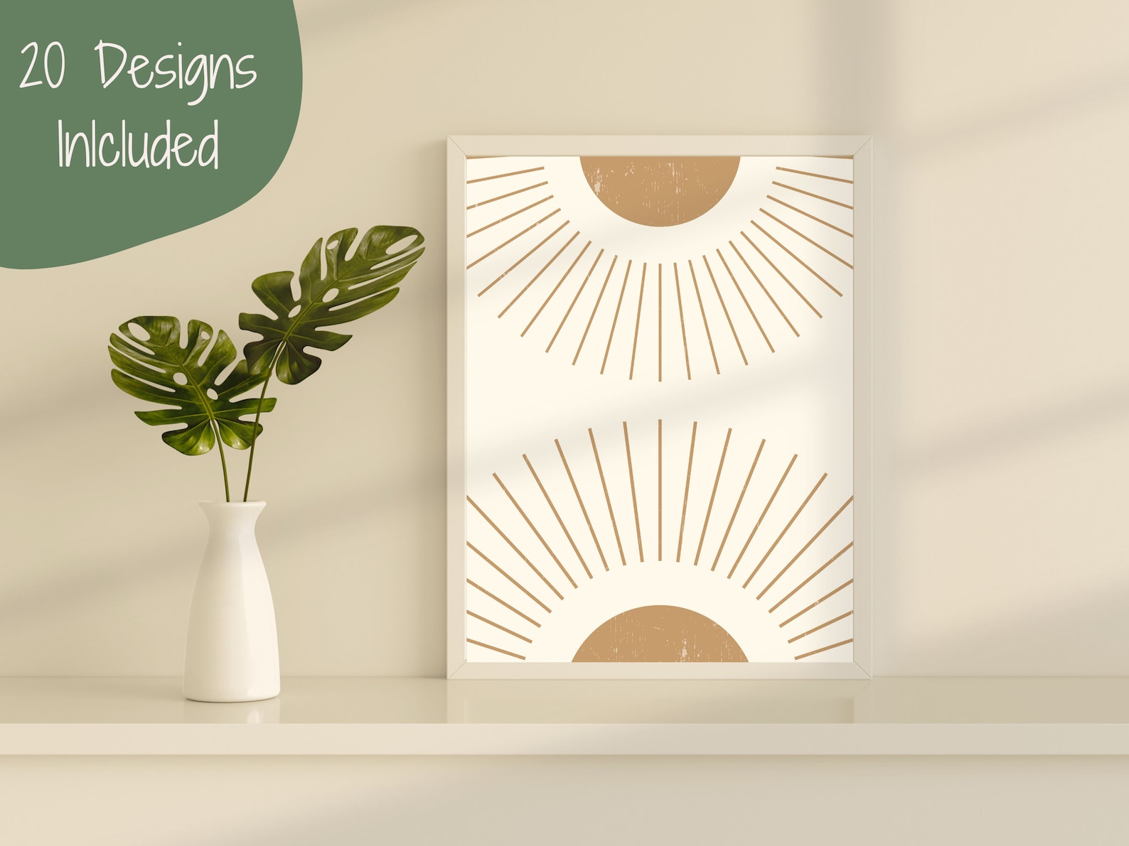 Boho Geometric Bundle of 20 Designs | Printable Wall Art | Minimalist ...