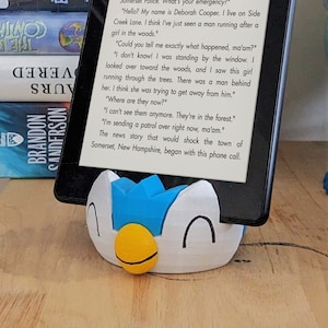 3D Printed Piplup Pokemon Phone, Book, or Tablet Stand - Etsy