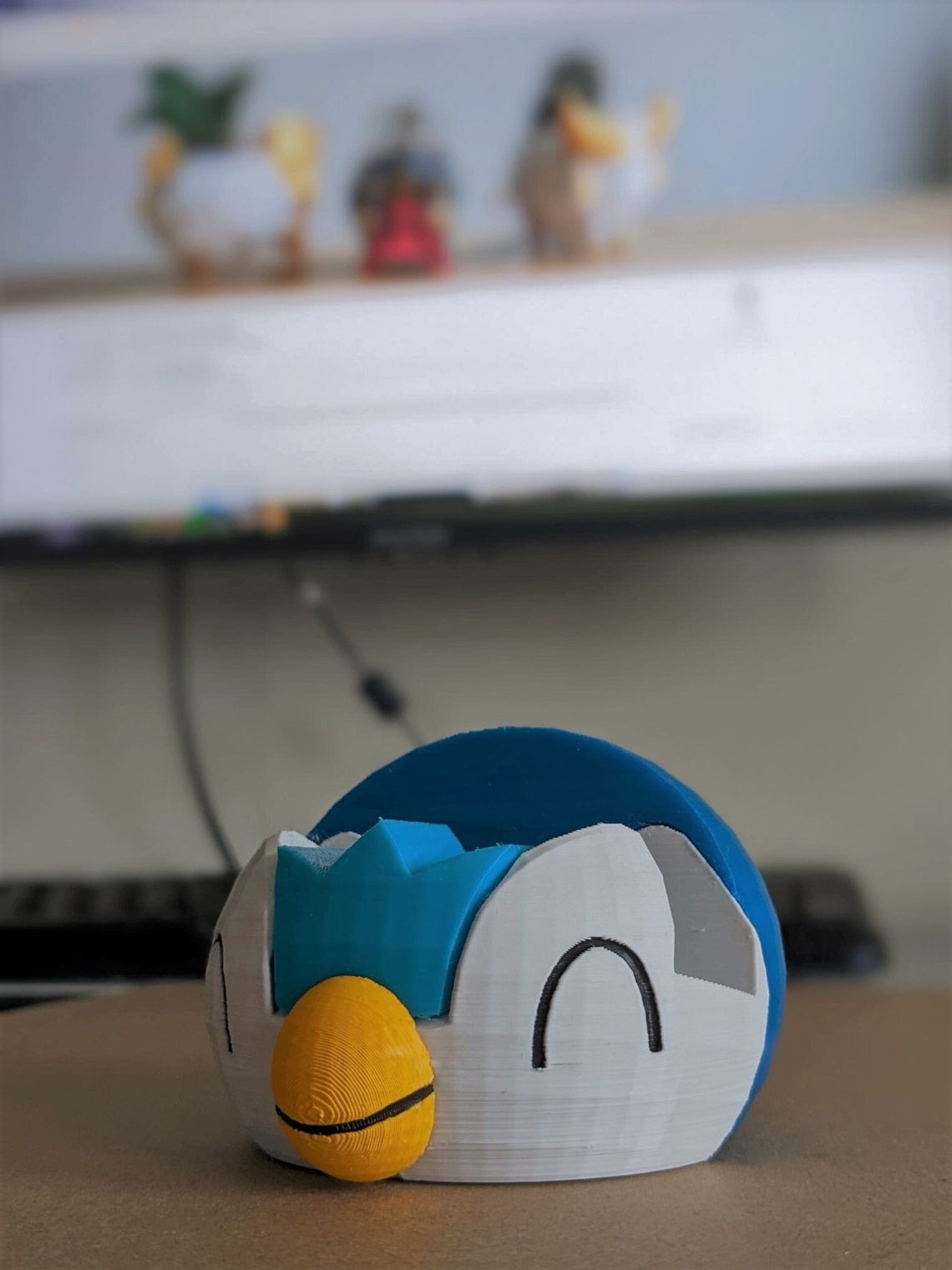 3D Printed Piplup Pokemon Phone, Book, or Tablet Stand - Etsy