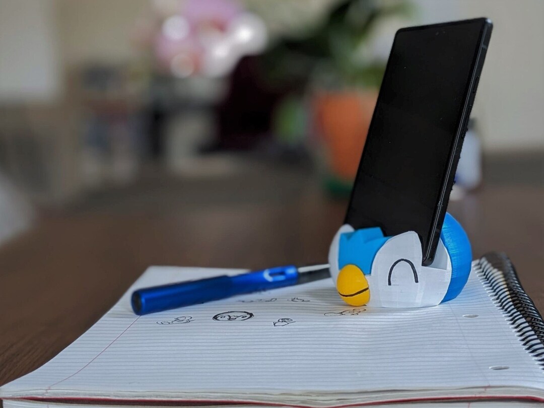 3D Printed Piplup Pokemon Phone, Book, or Tablet Stand - Etsy