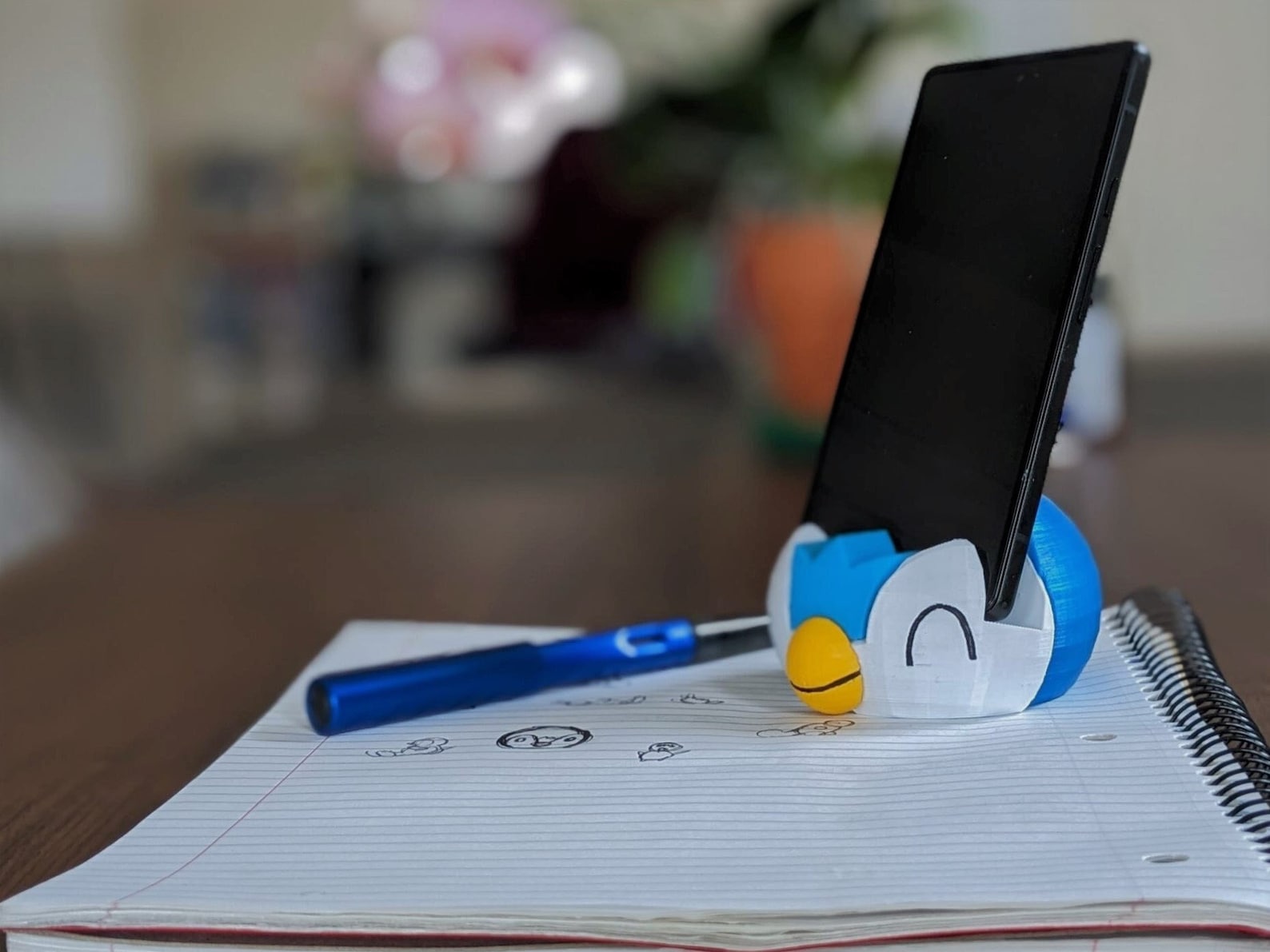 3D Printed Piplup Pokemon Phone, Book, or Tablet Stand - Etsy