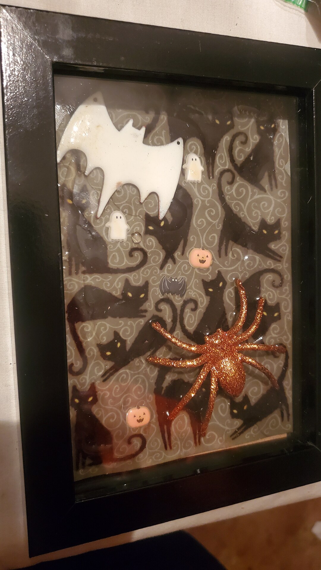 Copper Bat With Cats and Spider- Wall Art - Etsy