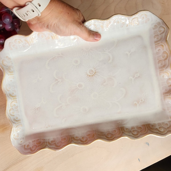 Lace Edge Plate - Etsy