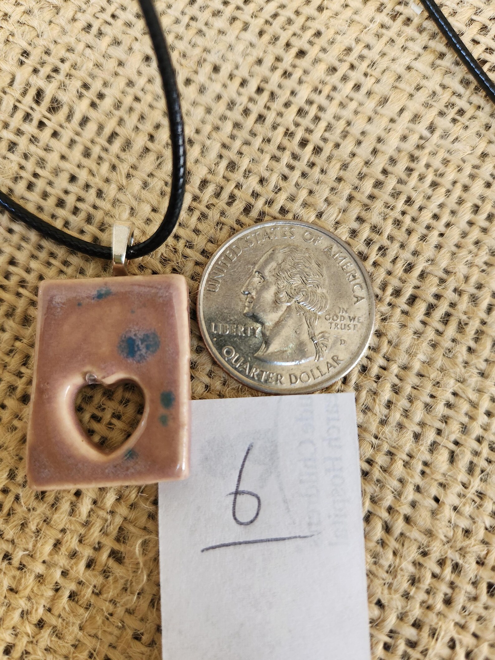 Handmade Ceramic Heart Pendant Necklace: Stoneware Clay Jewelry - Etsy