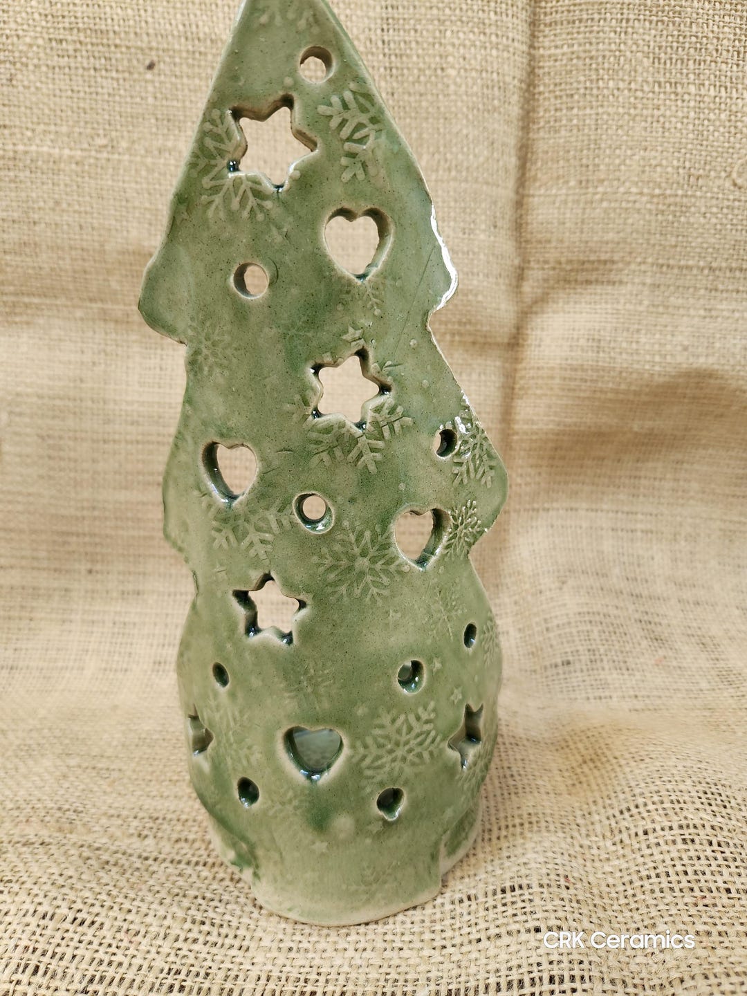 Handmade Ceramic Christmas Tree Luminary: Stoneware Christmas Decor - Etsy