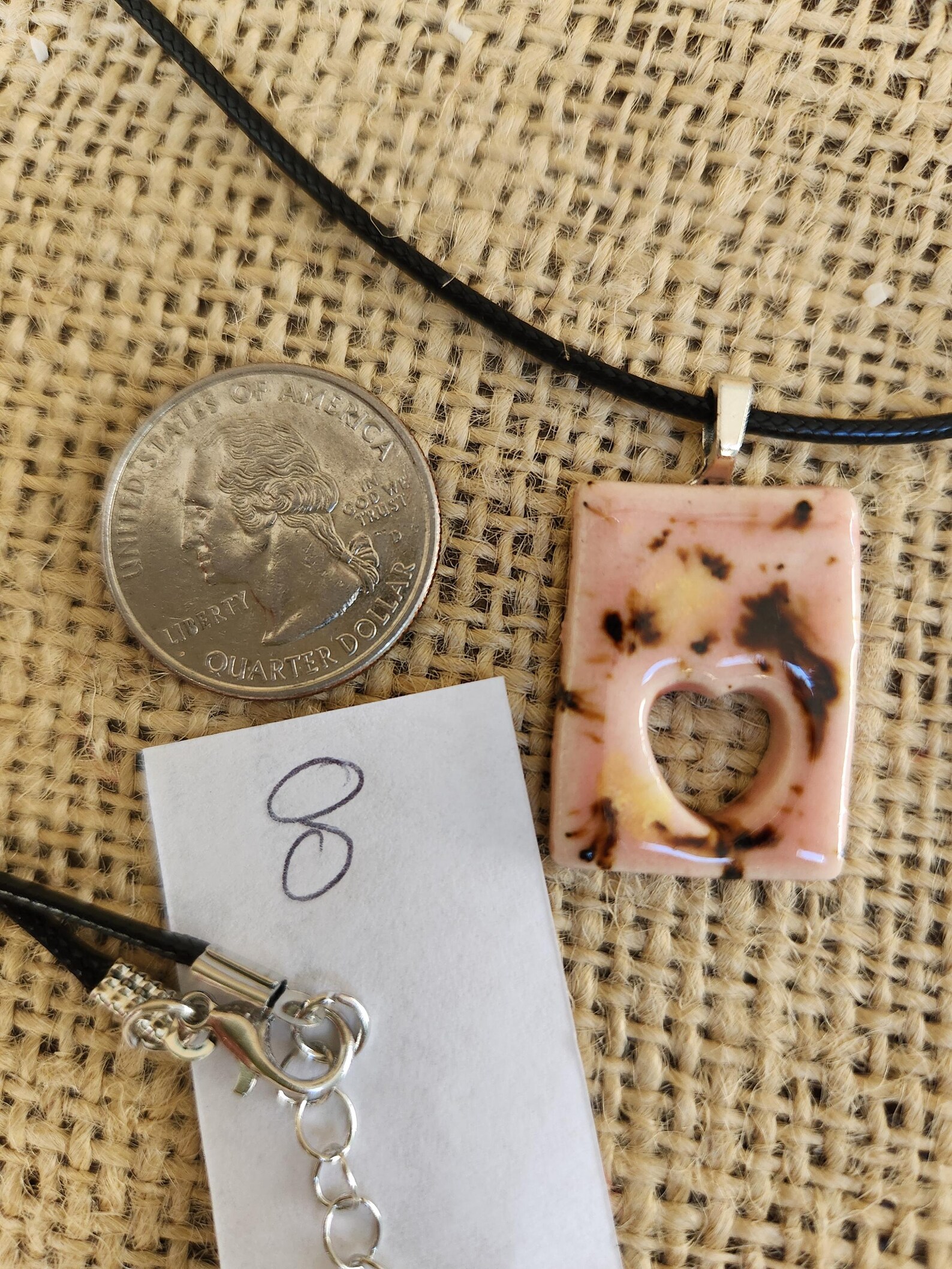Handmade Ceramic Heart Pendant Necklace: Stoneware Clay Jewelry - Etsy