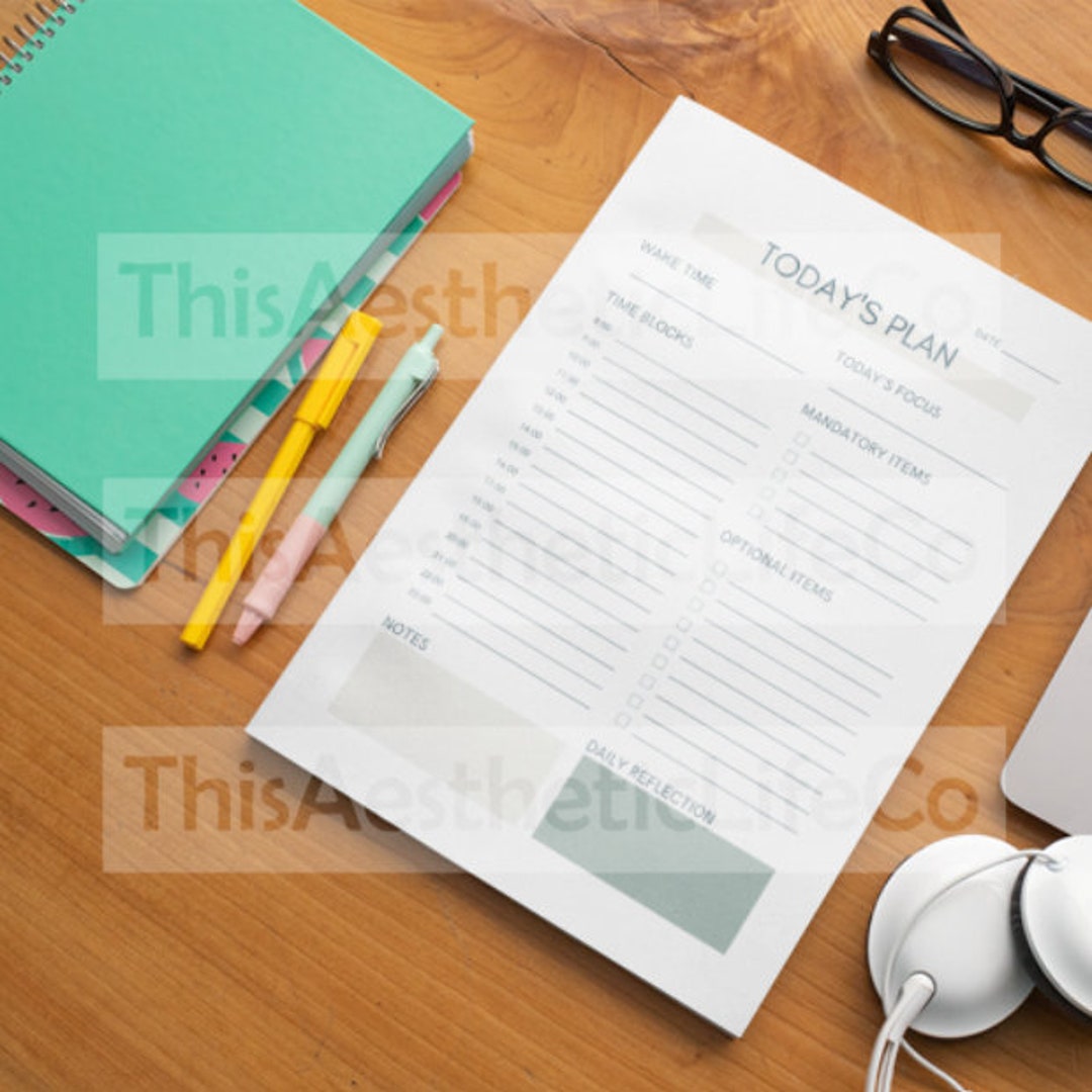 Daily Planner, To-do List, Instant Download, Minimalist Productivity ...