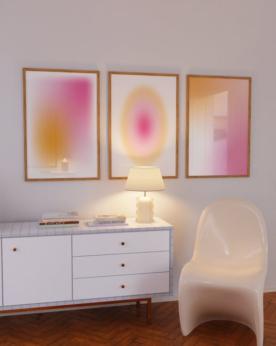 Pink & Orange Poster Pack - Etsy