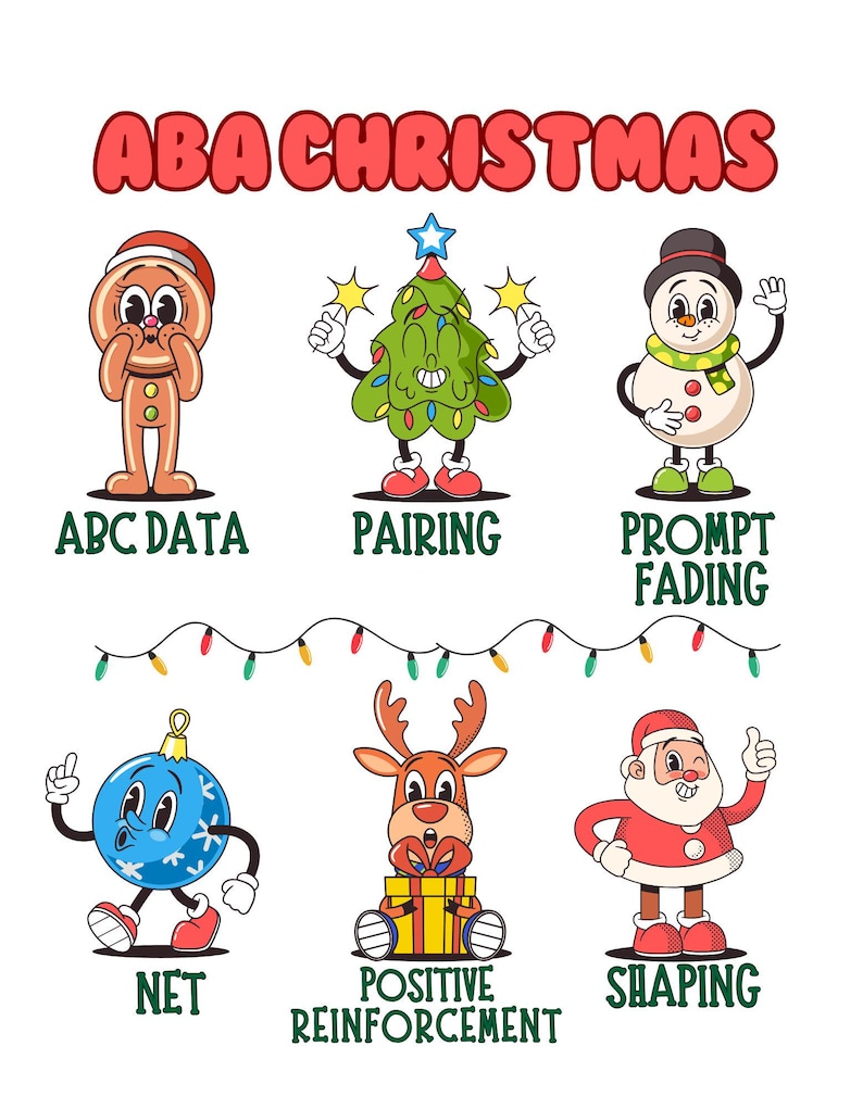 ABA Christmas PNG Holiday Therapy Clipart for Autism Customizable ...