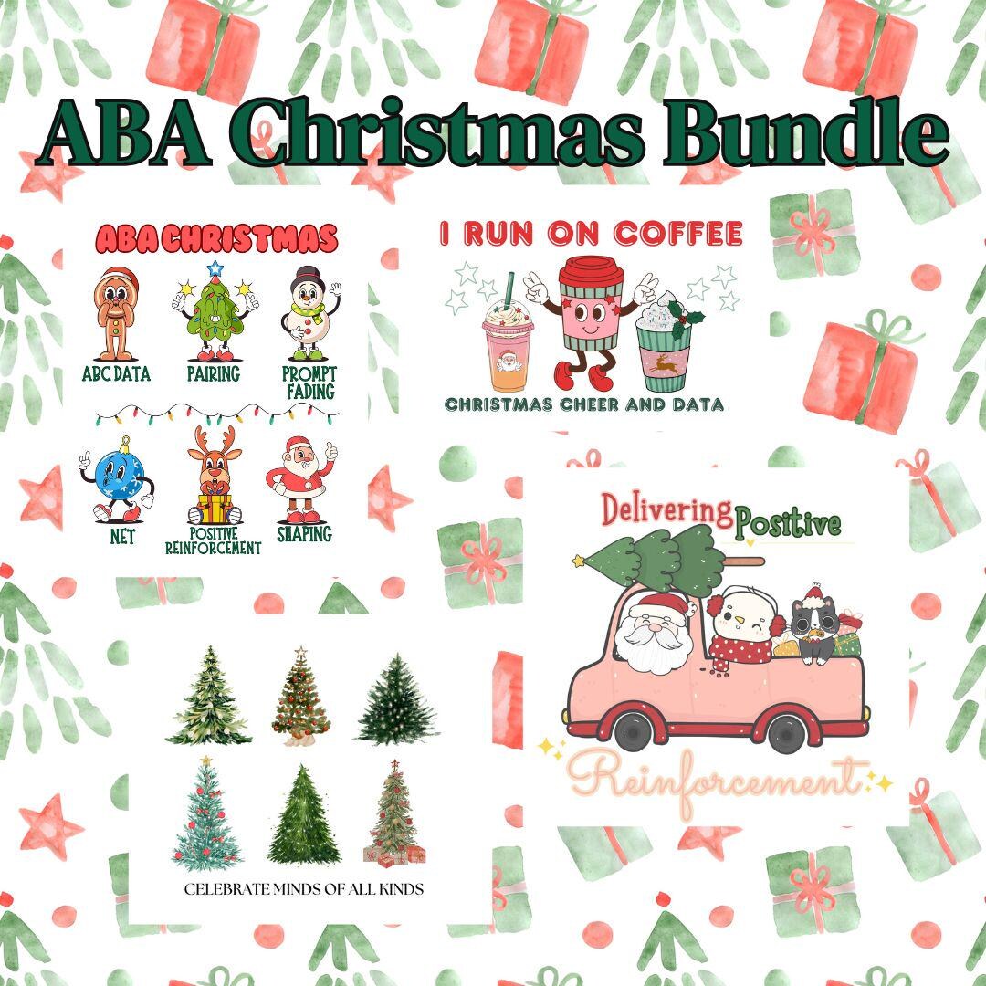ABA Christmas PNG | Holiday Therapy Clipart for Autism | Customizable ...