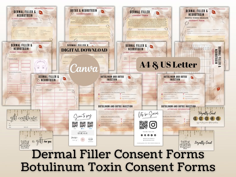 Editable Botox and Dermal Filler Consent Forms, Client Consent Forms ...