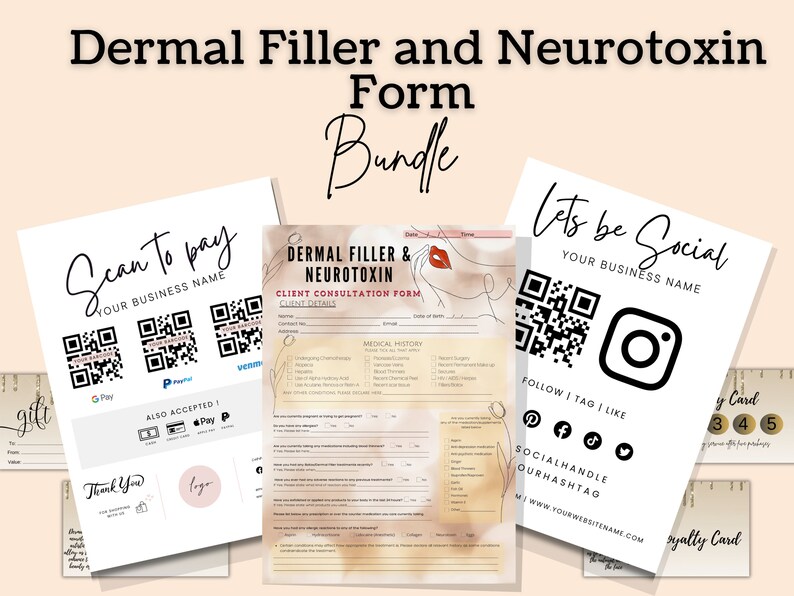 Editable Botox and Dermal Filler Consent Forms, Client Consent Forms ...