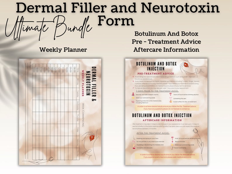 Editable Botox and Dermal Filler Consent Forms, Client Consent Forms ...