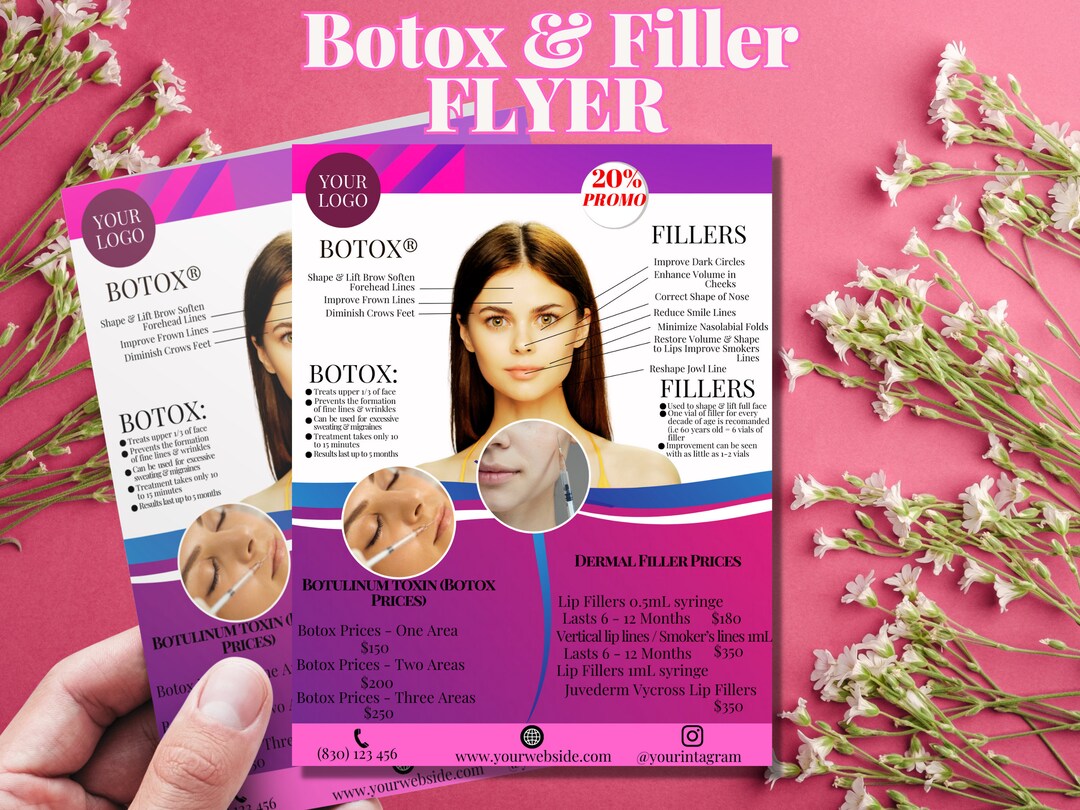 Botox Flyer, Lip Fillers Flyerstemplates, Botox & Filler Flyer Poster ...
