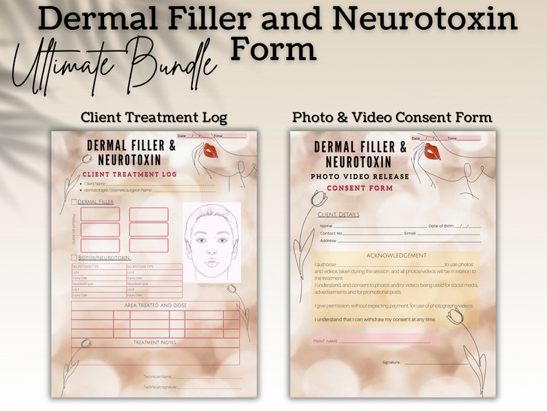 Editable Botox and Dermal Filler Consent Forms, Client Consent Forms ...