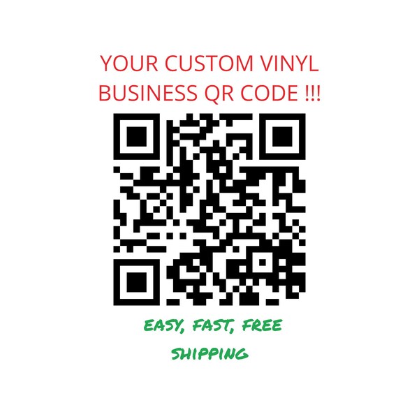 Qr Code Vinyl Decal - Etsy