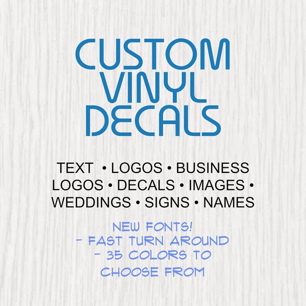 Name Vinyl Lettering - Etsy