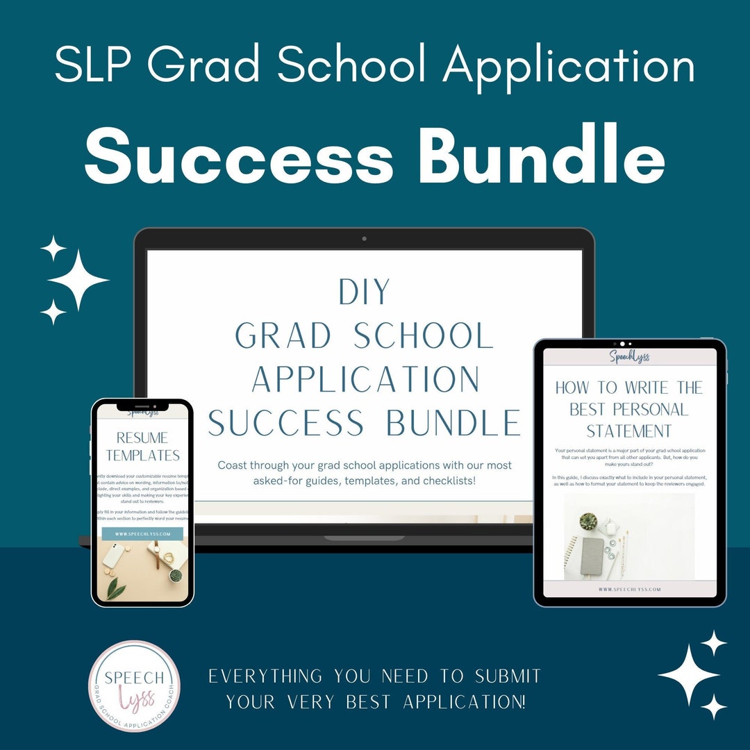 SLP Grad School Application Success Bundle Resume Templates, Personal ...
