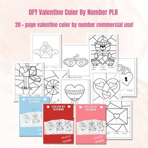 Commercial Use Canva Valentine Color by Number Template Kit, Editable ...