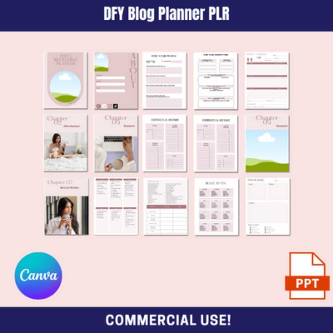 Commercial Use Blog Planner/2023 Social Media Posting Kit/ Perfect for ...