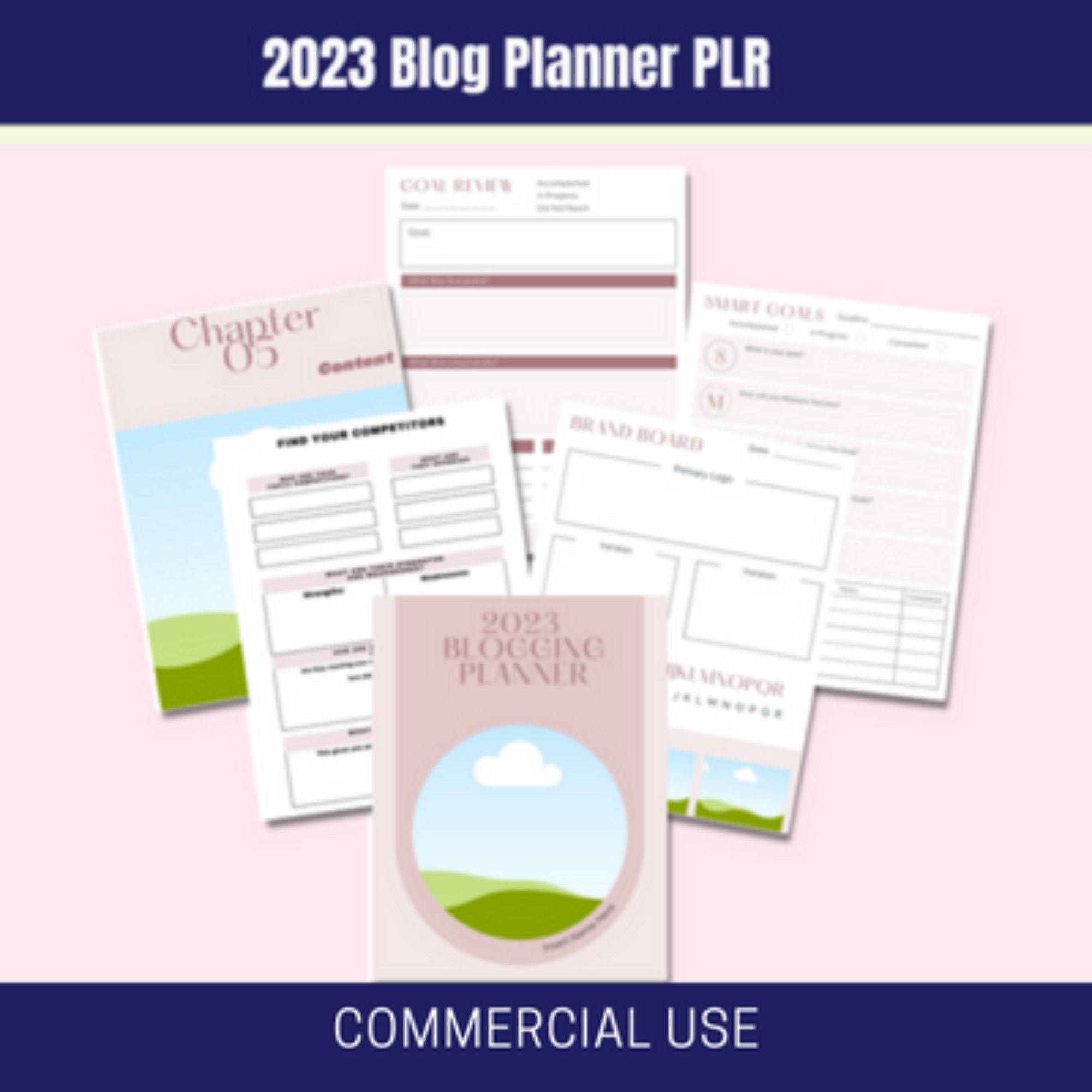 Commercial Use Blog Planner/2023 Social Media Posting Kit/ Perfect for ...