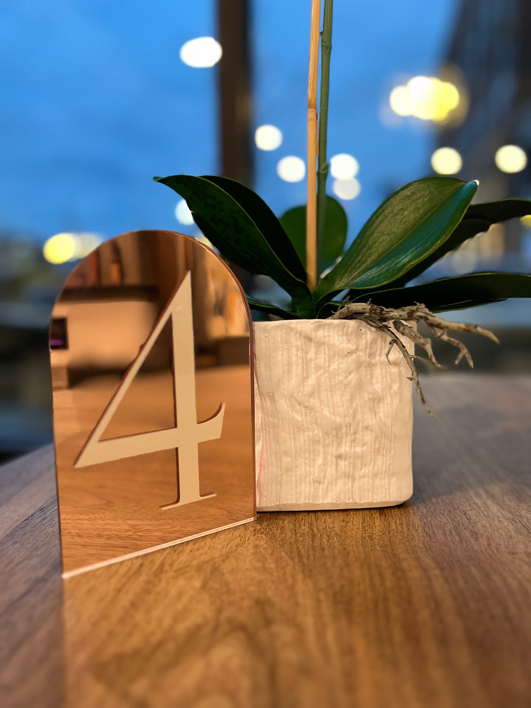 Table Numbers, Mirror Acrylic Table Numbers, Gold Mirror Table Numbers ...